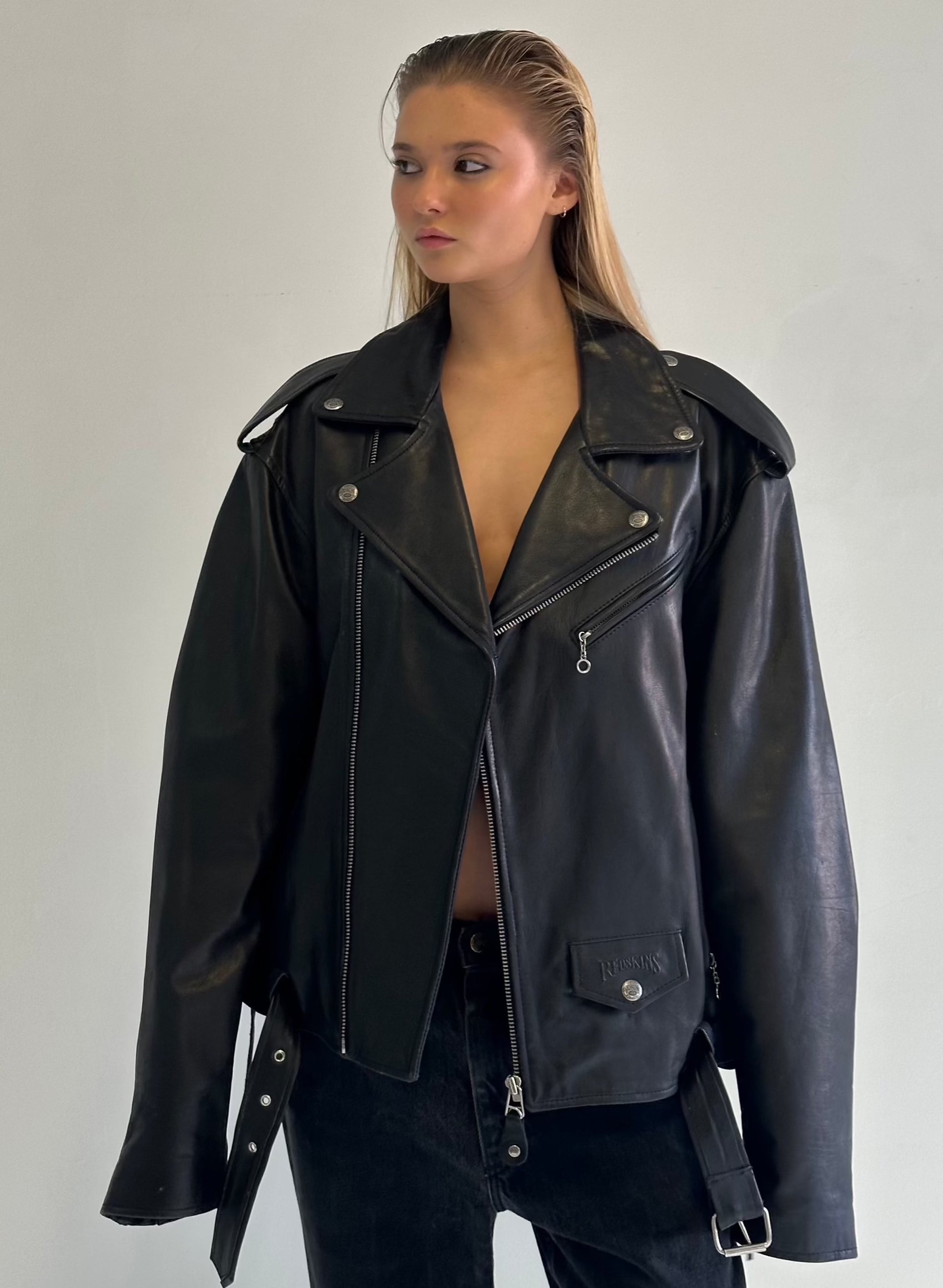 The Dorothea leather jacket – rig vert