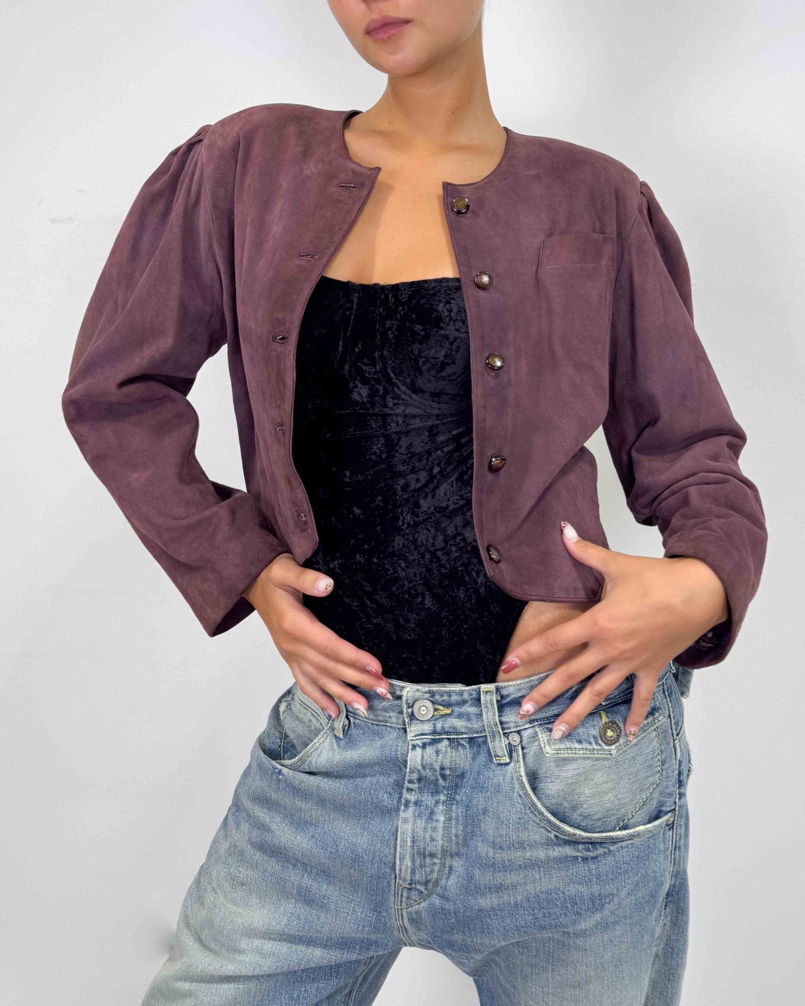 The Nadia leather jacket – rig vert