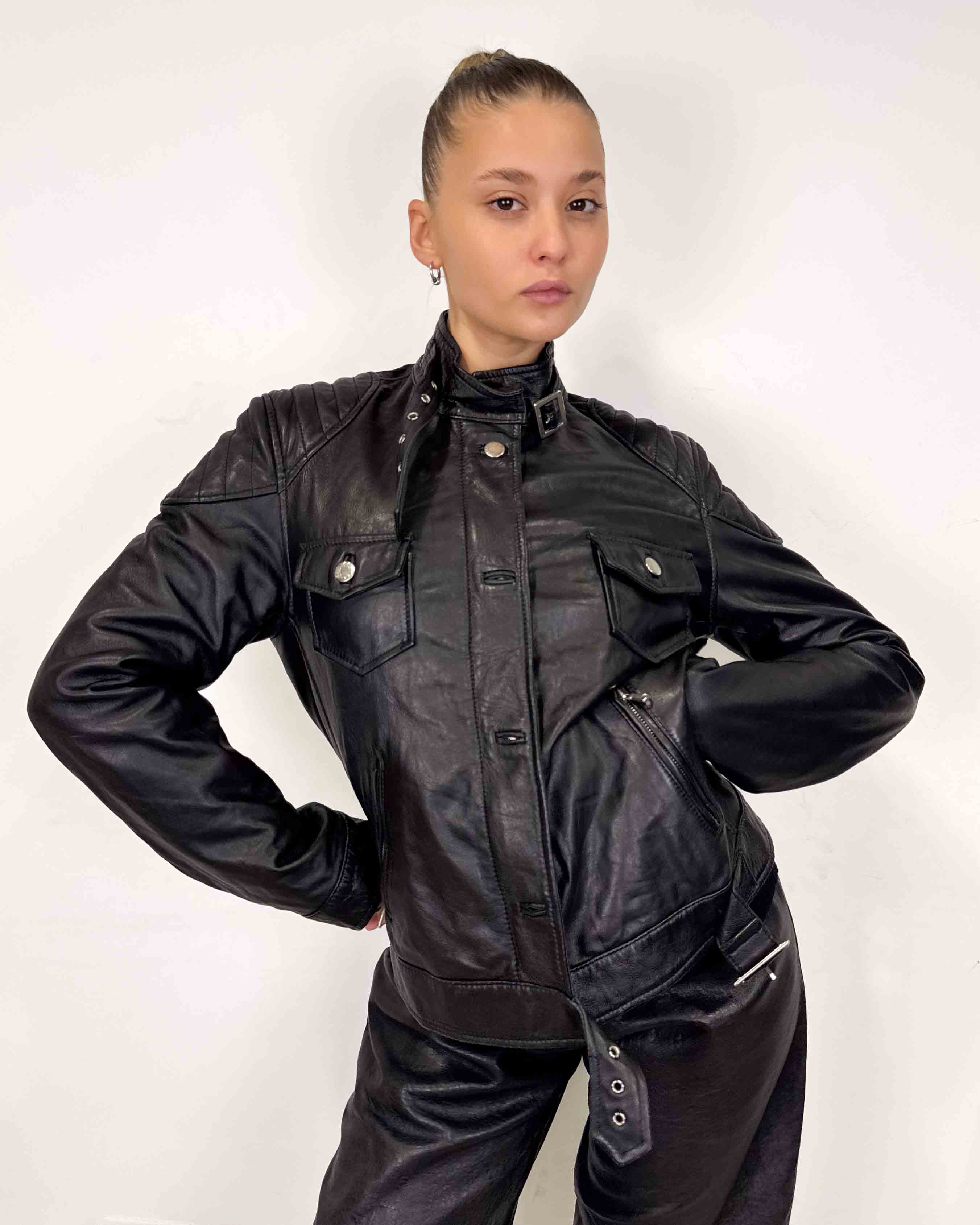 The Idna leather jacket – rig vert