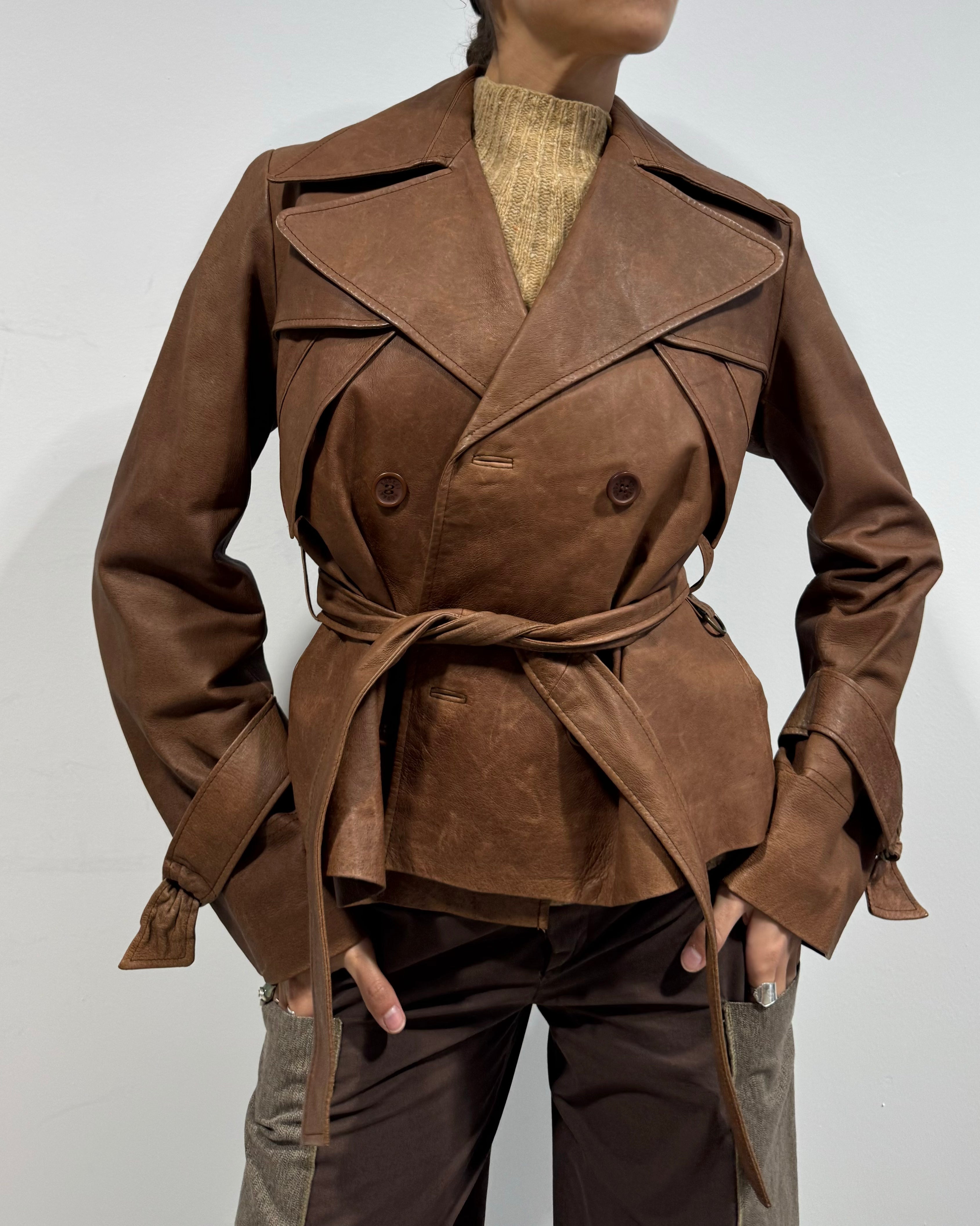 The Catherine leather jacket – rig vert