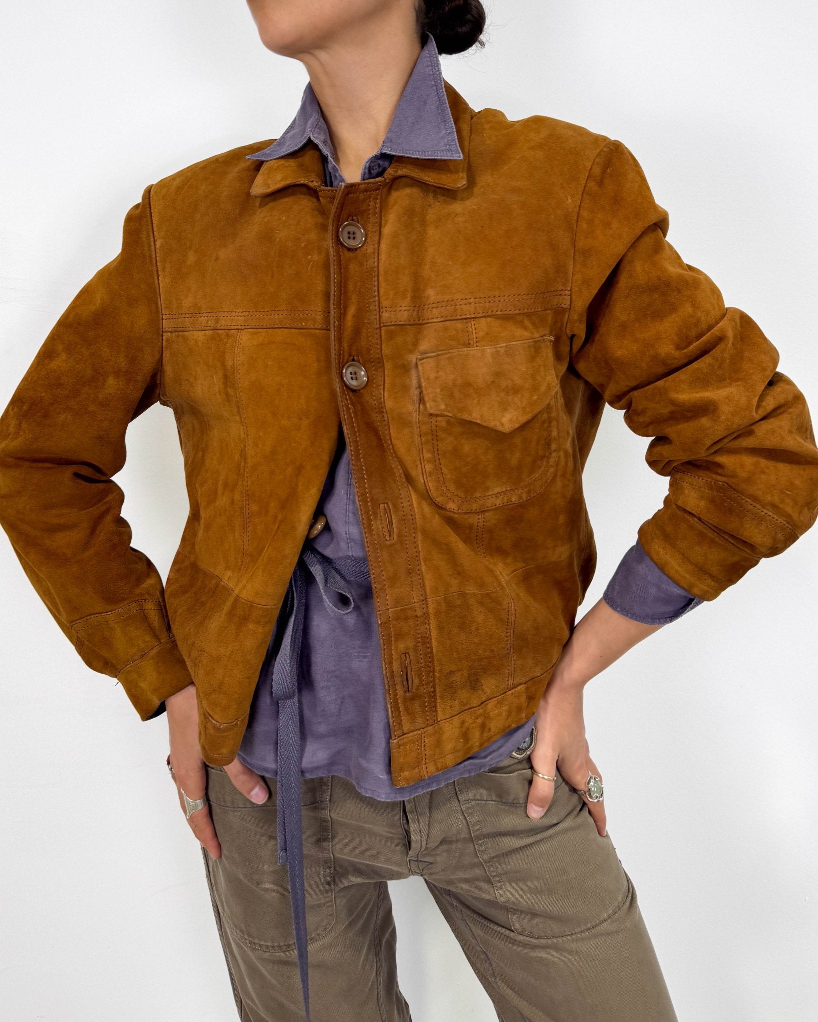 The Anna leather jacket – rig vert