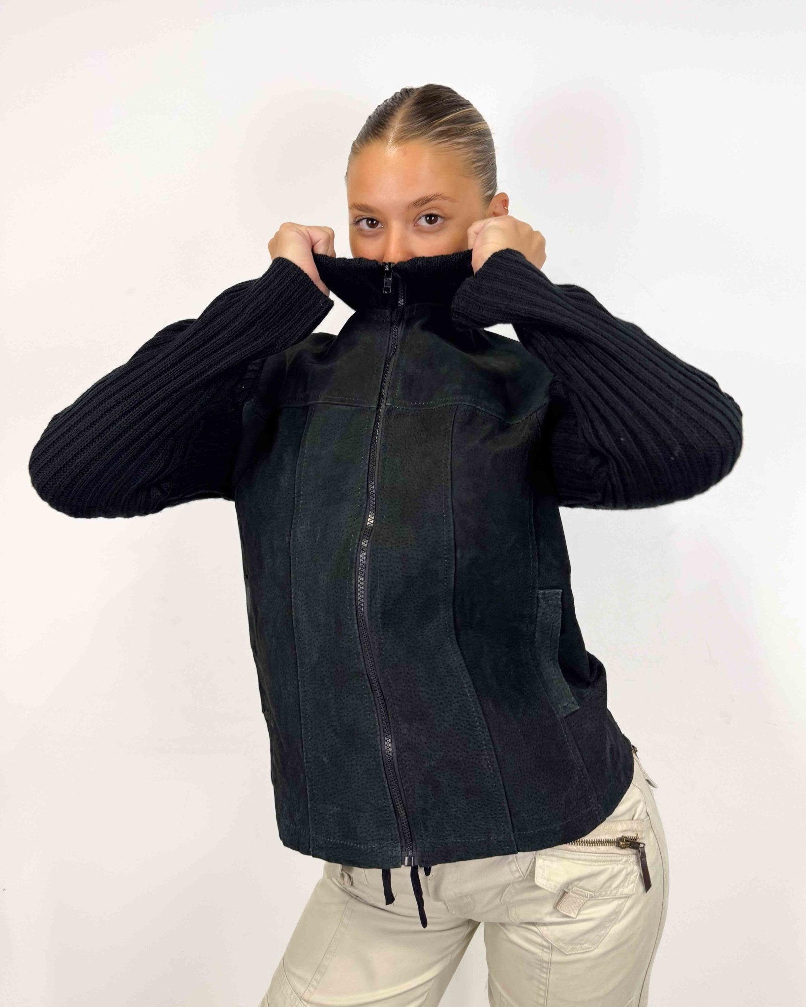 The Enya leather jacket – rig vert