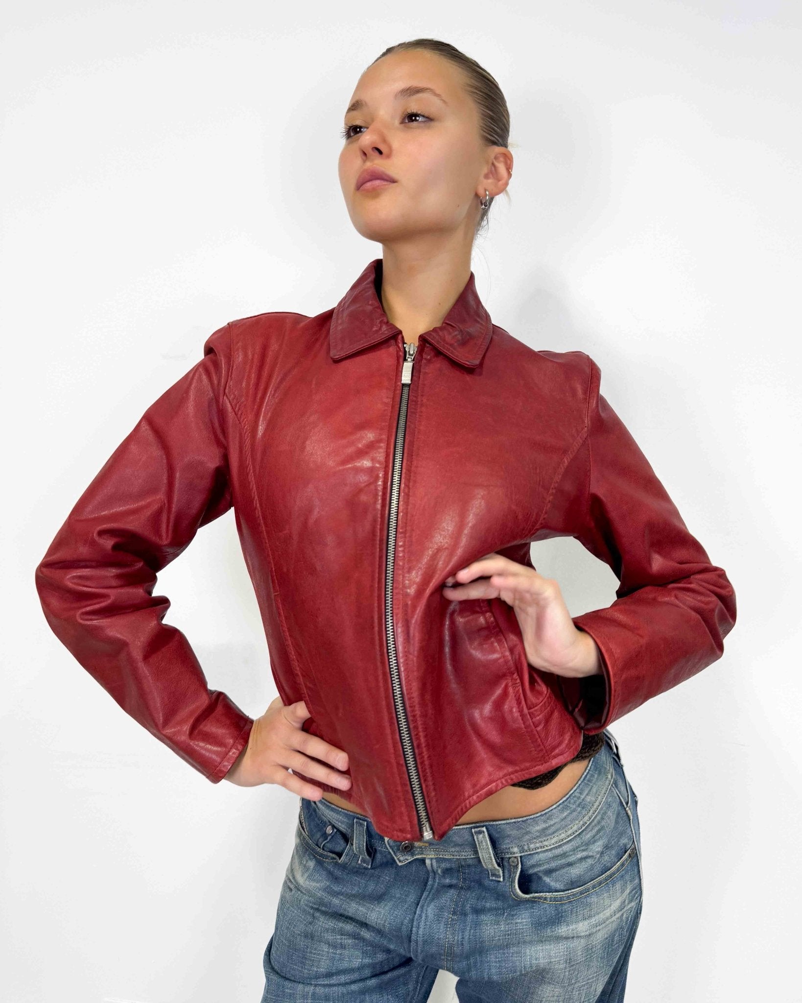 The Katrina leather jacket – rig vert
